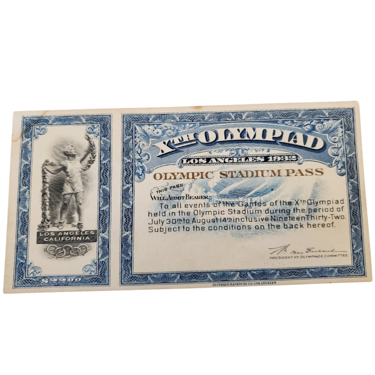 Olympics Ticket Collection - Historic Olympic Tickets Signed