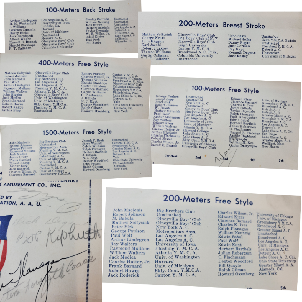 Signed Olympic Programs & Documents - Multi Signed Olympics Collection